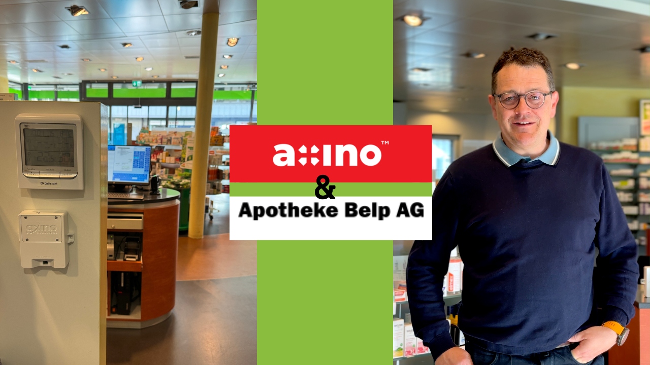 Temperaturkontrolle mit Axino in der Apotheke Belp AG - Axino Solutions AG
